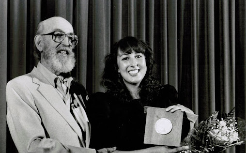 Kathy Zielinski receiving her CalArts Student Academy Award from ...